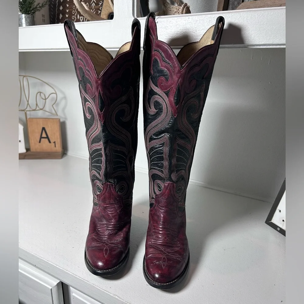 Larry Mahan | Shoes | Vintage Larry Mahan Cowboy Boots Womens 5b ...